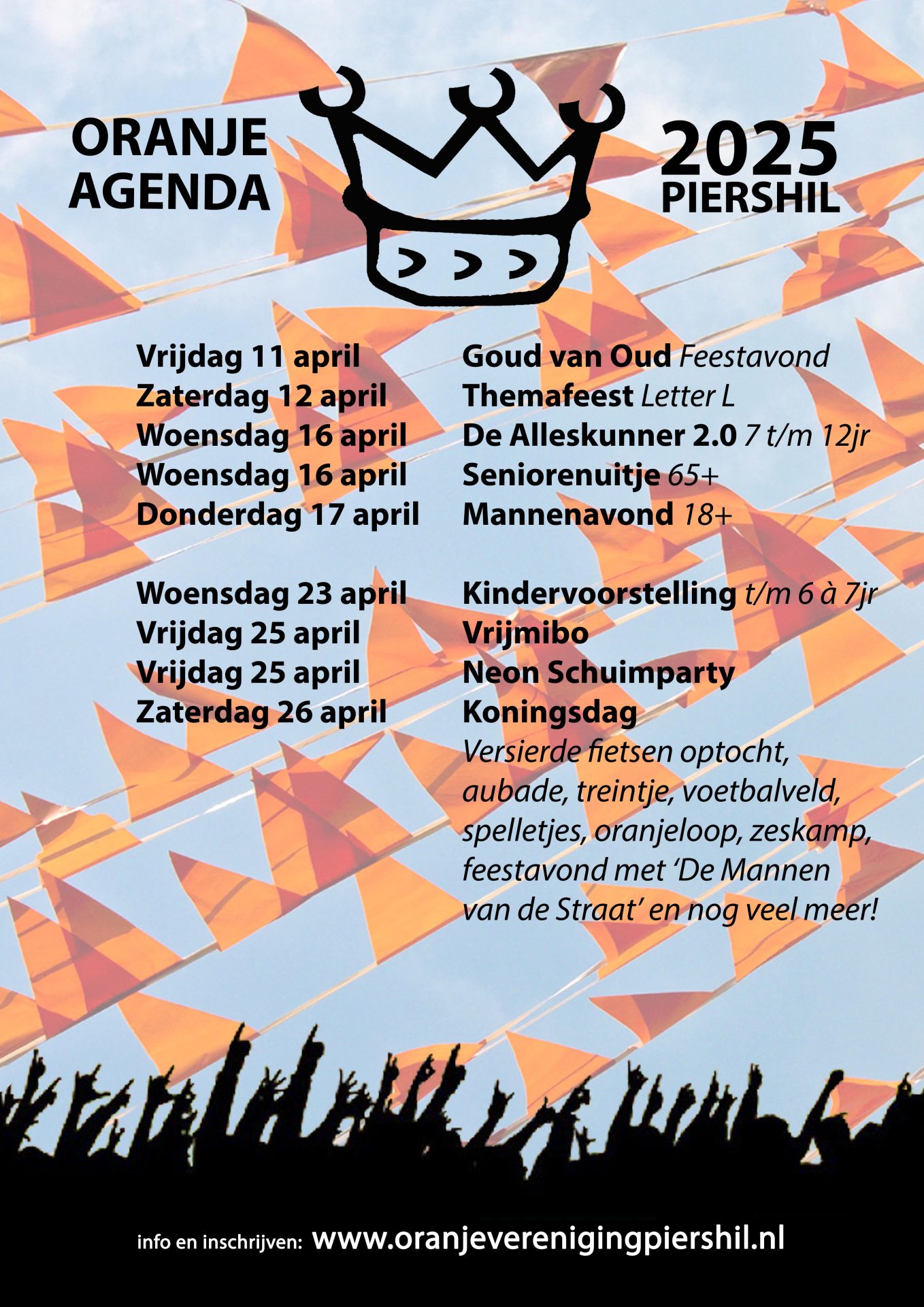 Programmaoverzicht 2025 - Oranjevereniging Piershil